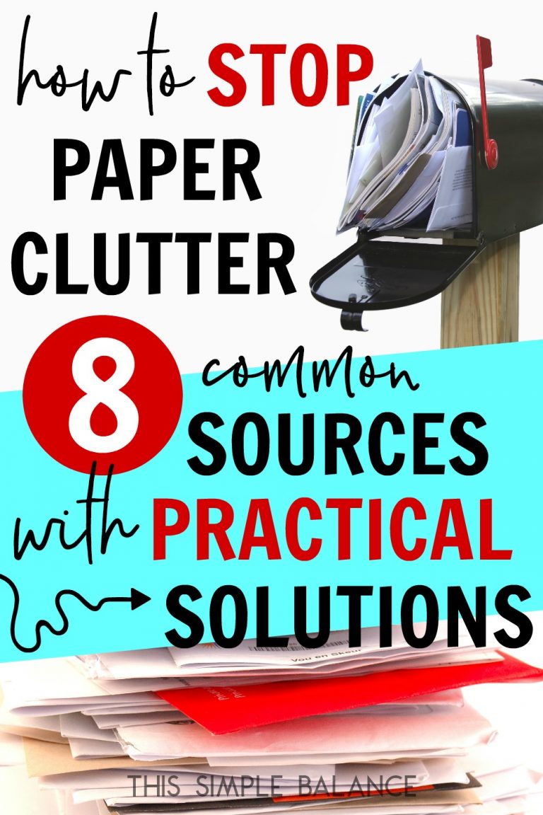 How to Reduce Paper Clutter in 8 Simple Steps - This Simple Balance