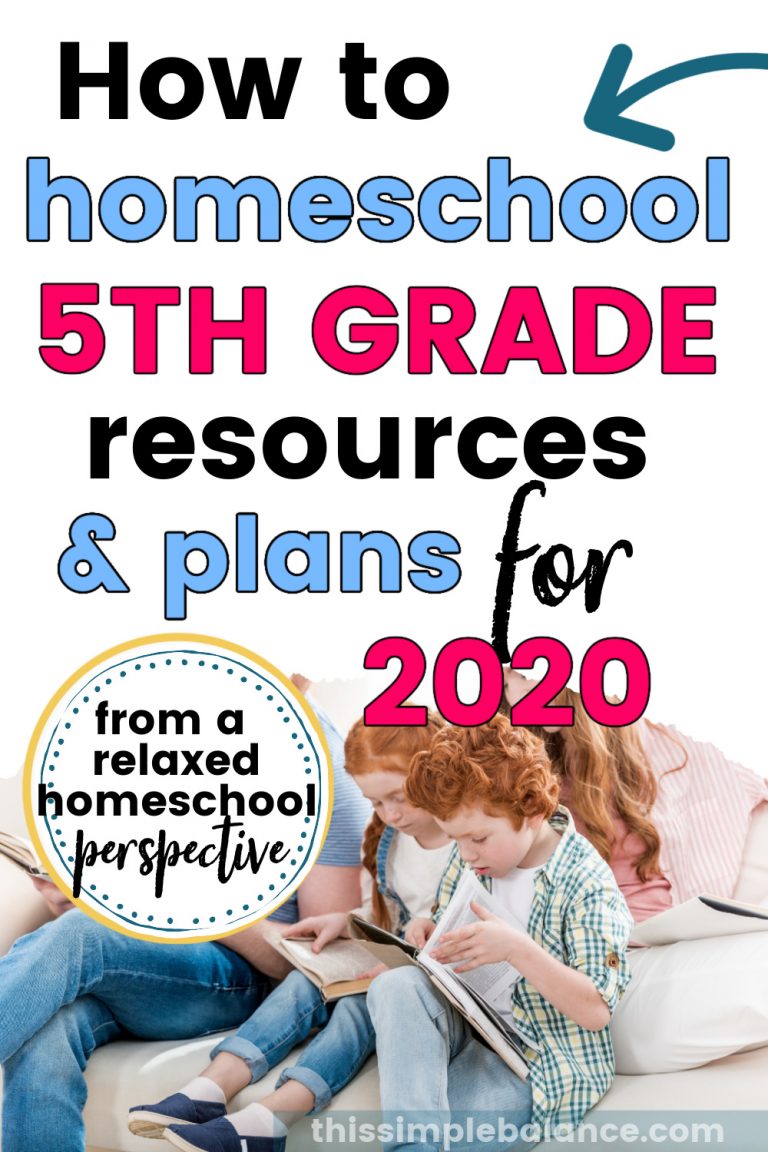 How to Homeschool 5th Grade: Resources & Plans for 2020 | This Simple ...