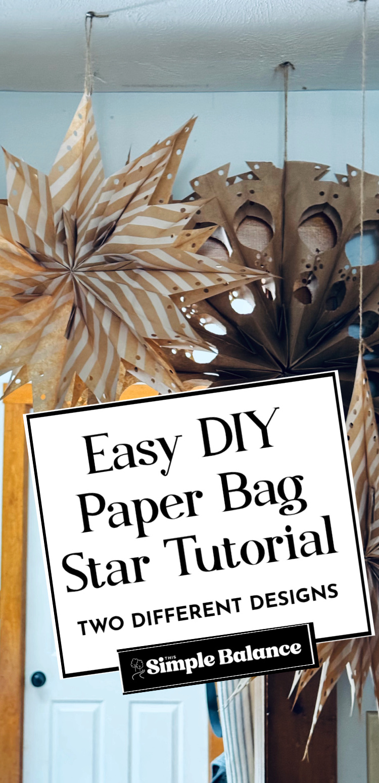 Easy DIY Paper Bag Star Tutorial (Cheap, Beautiful Decor) - This Simple ...